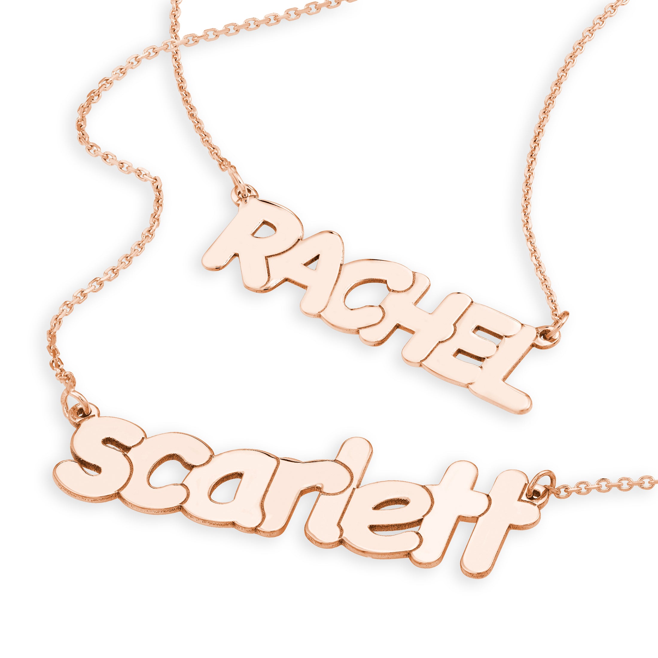 7mm Bubble Font Nameplate Necklace - Walmart.com