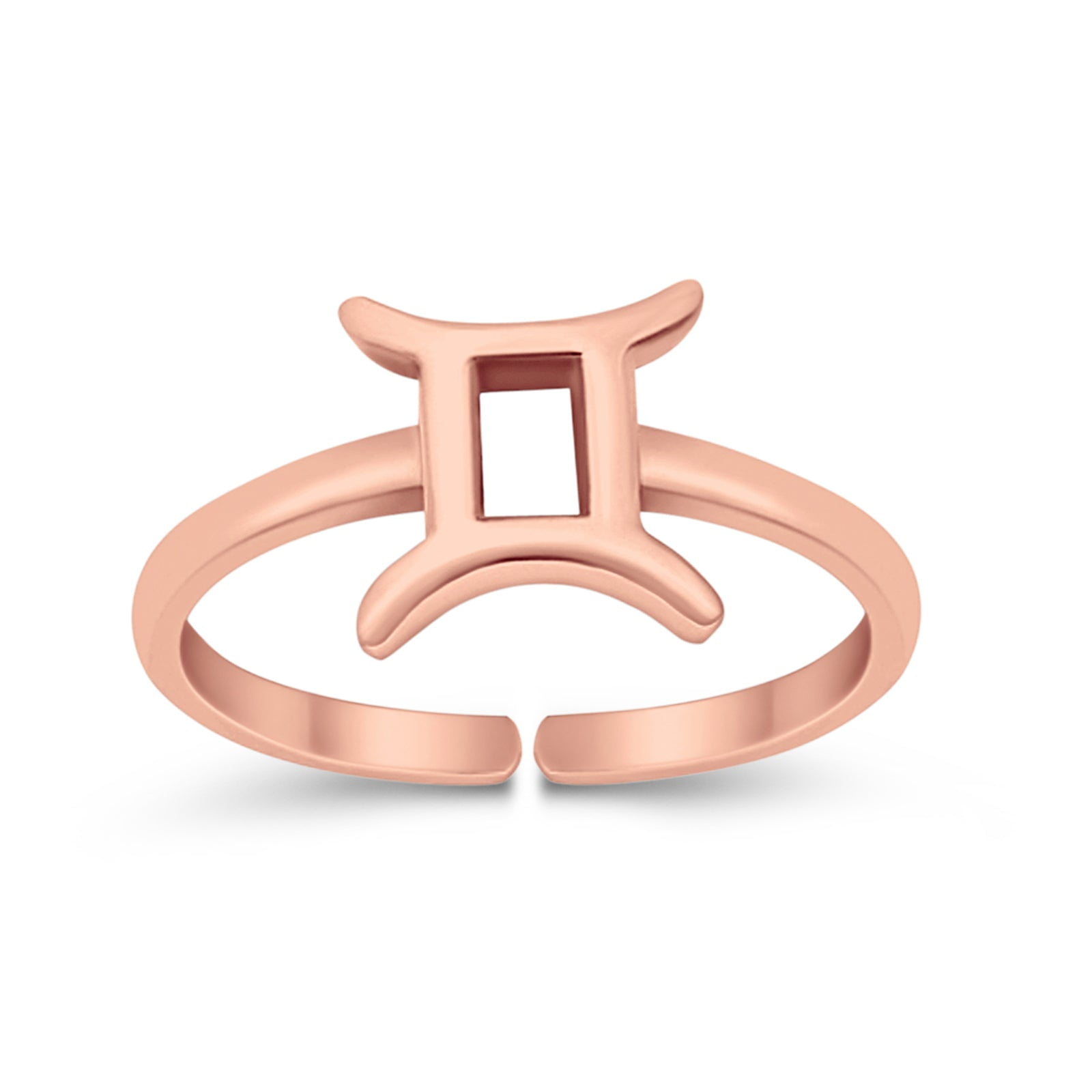 7mm - Gemini Zodiac Sign Toe Band Ring 925 Sterling Silver Thin ...