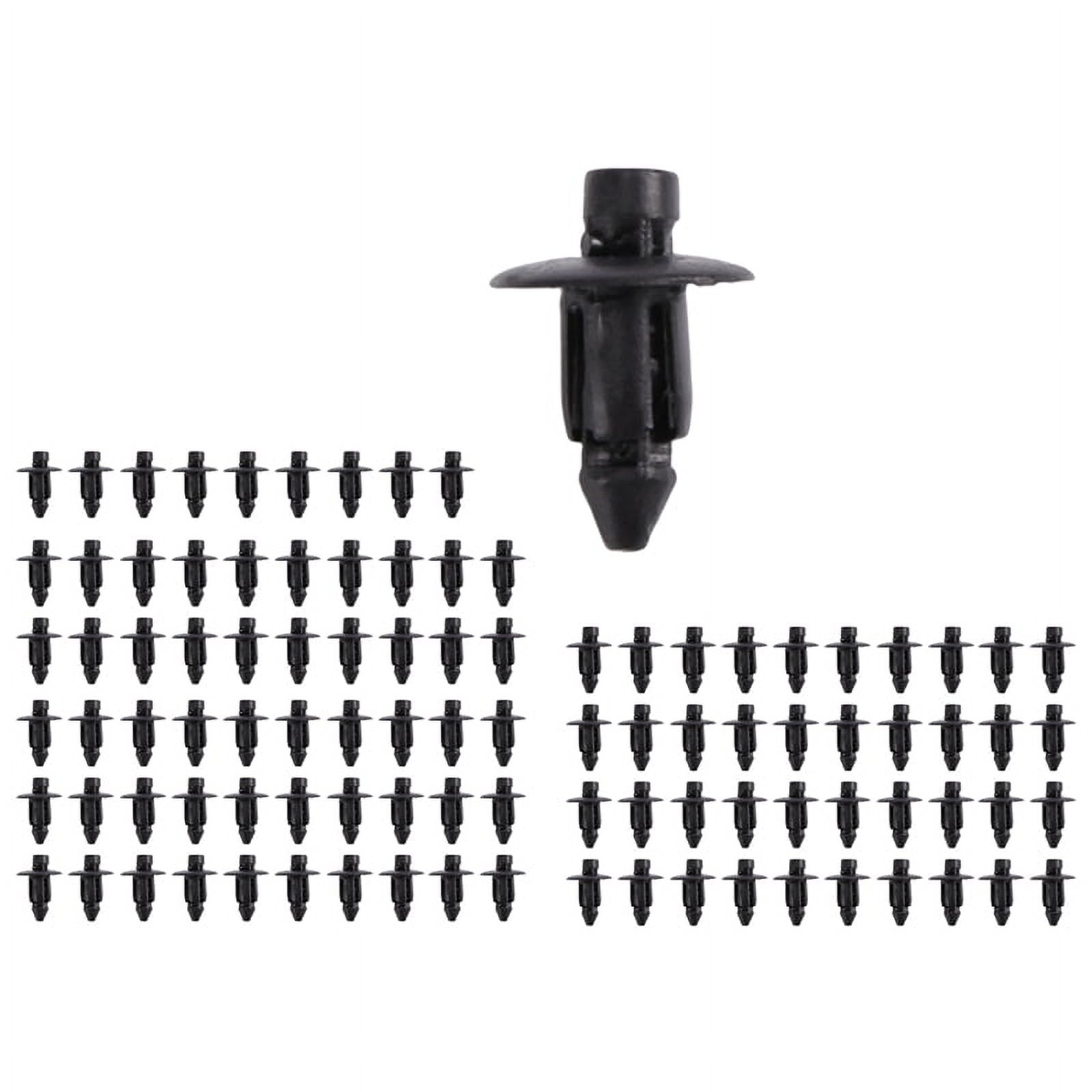 7mm Hole Plastic Rivets Fastener Auto Car Bumper Push Clips 100 Pcs ...