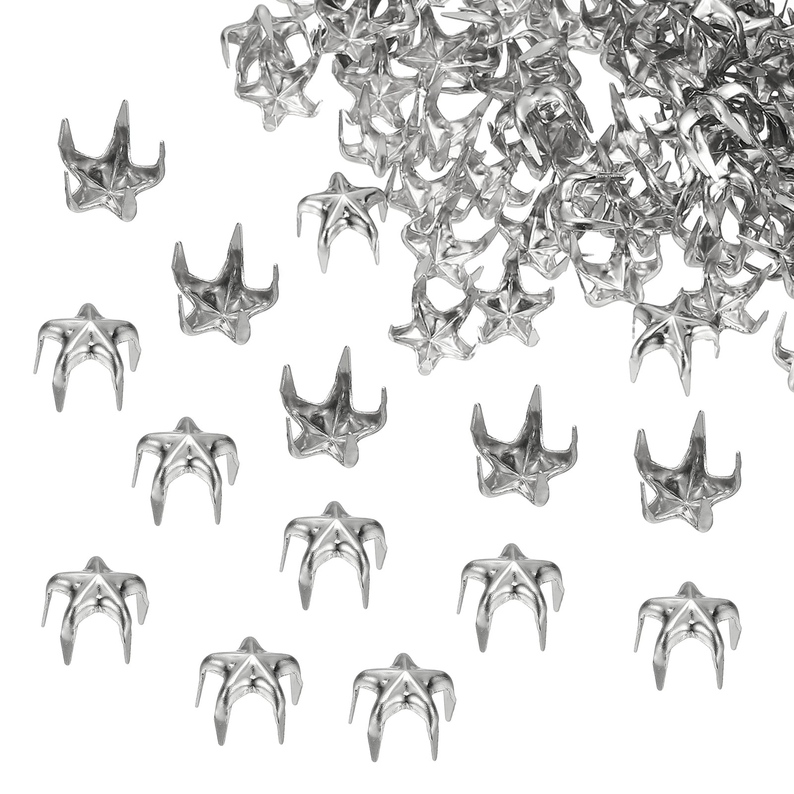 7mm Metal Studs Spots 200Pcs Star Claw Beads Nailhead Rivets Spike ...