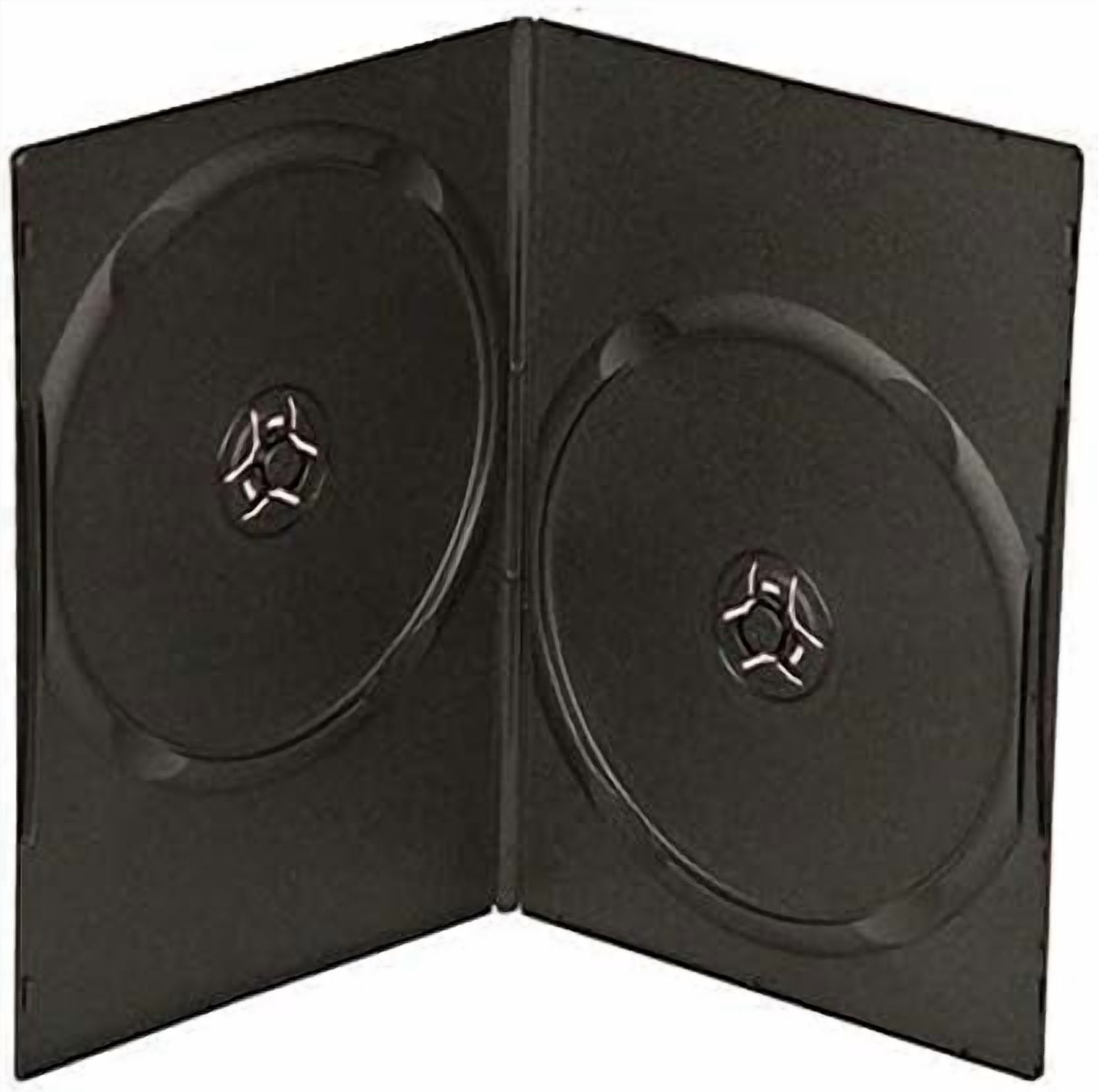 7mm Slim Black Double CD/DVD Case, 100 Pieces Pack. - Walmart.com