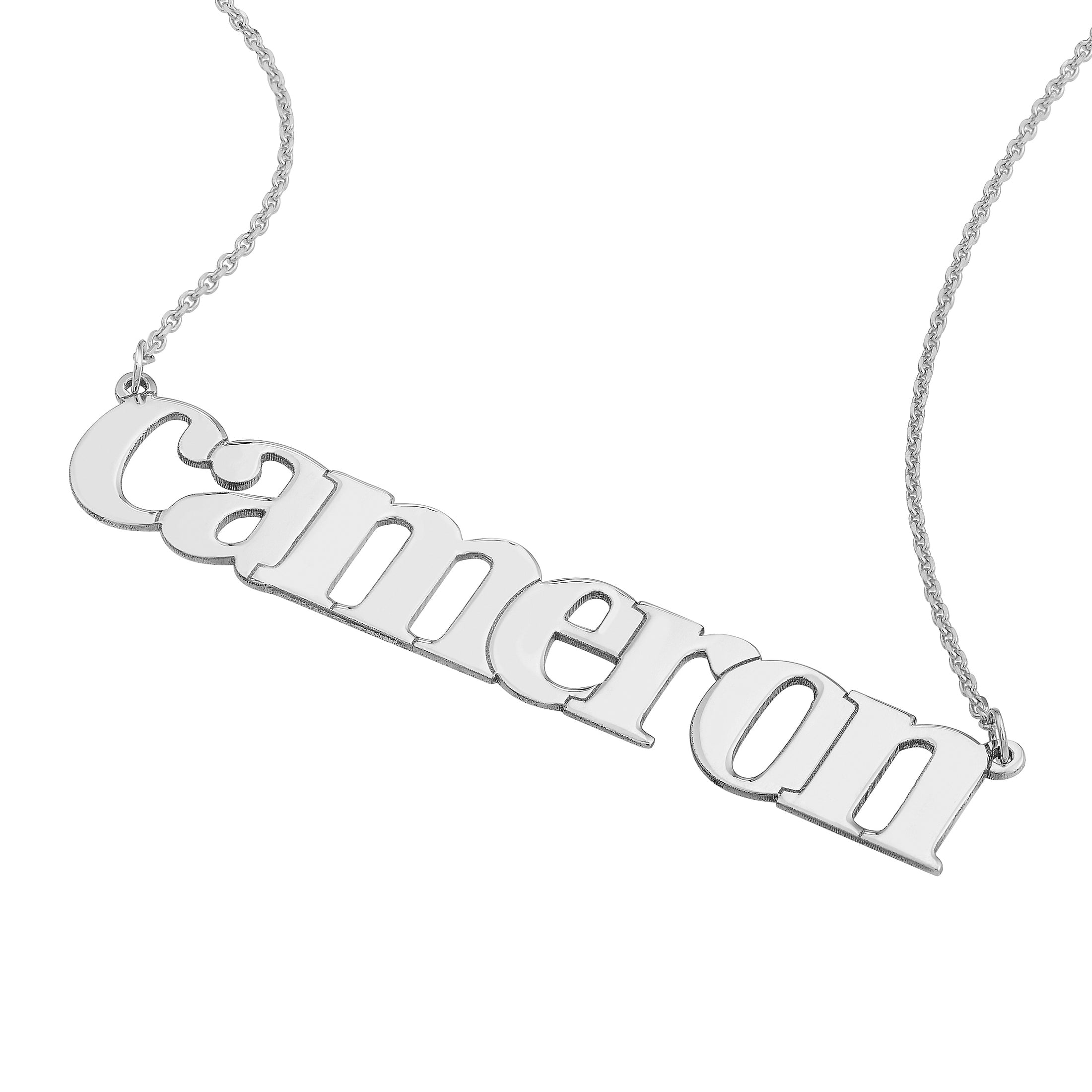 7mm Typewriter Font Nameplate Necklace - Walmart.com