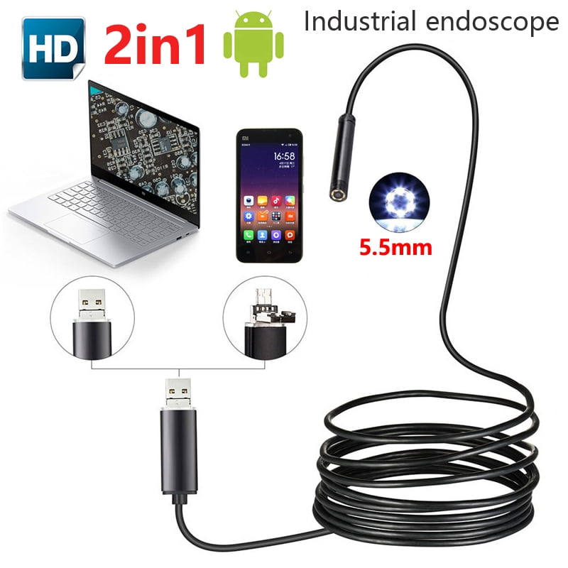 7mm lens endoscope android camera hd snake tube inspection camera car endoscope usb hard cable ...