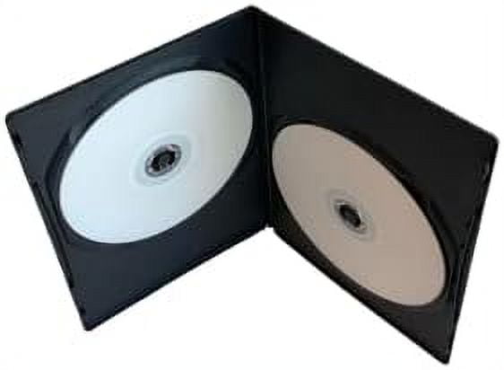 7mm slim double 2-disk capacity case with black color cd/ disk ...