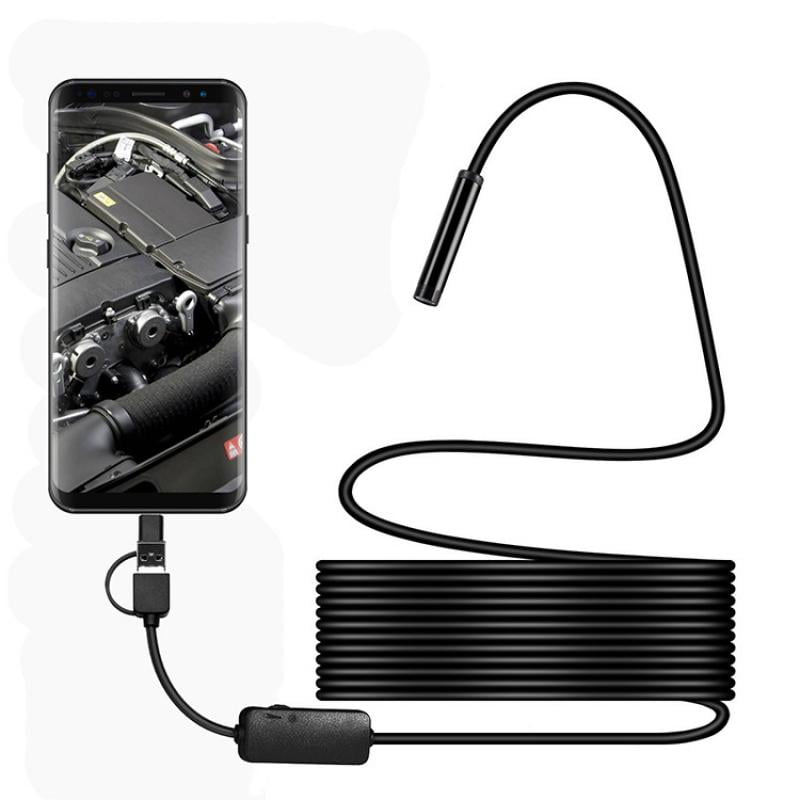 7mm three-in-one type-C endoscope Industrial pipe endoscope 1-10m cable ...
