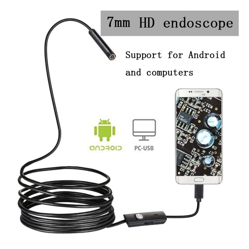 7mm usb endoscope camera 2m flexible hard cable endoscope ip67 ...