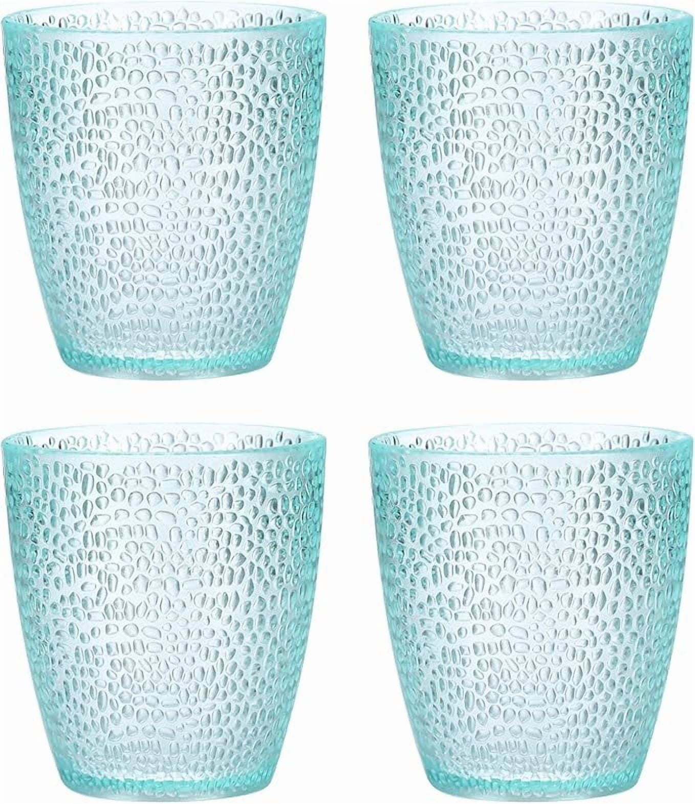 7oz Acrylic Drinking Glasses, 4Pcs Plastic Reusable Tumblers Drinkware ...