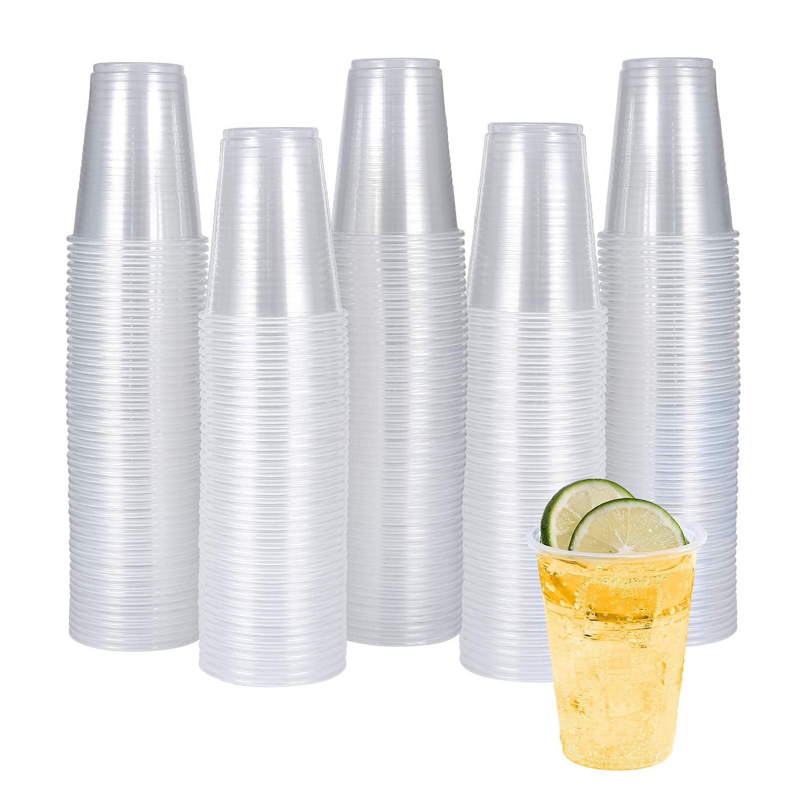 7oz Plastic Cups 300 TSF6 Pack， Disposable Clear Party Cups for Home ...