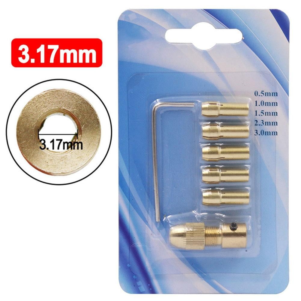 7pc 3.17mm Brass Collet Mini Drill Chucks Adapter For Motor Shaft ...