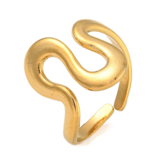 7pc 304 Stainless Steel Finger Ring Cuff Ring Real 18K Gold Plated ...