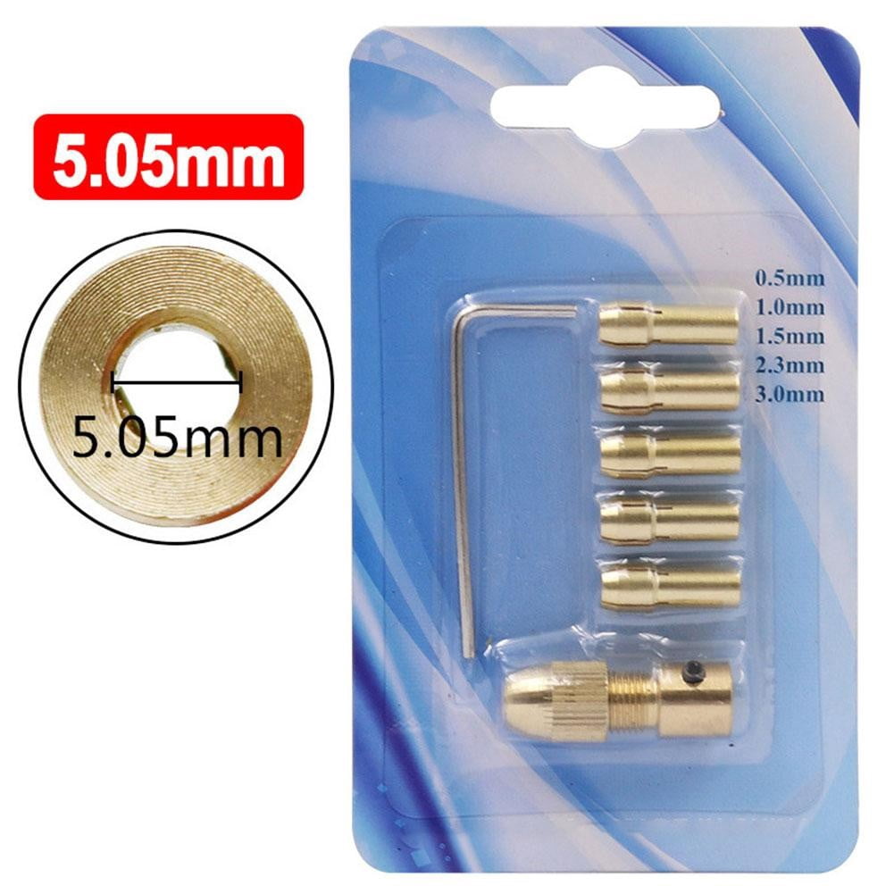 7pc 5.05mm Brass Collet Mini Drill Chucks Adapter For Motor Shaft ...