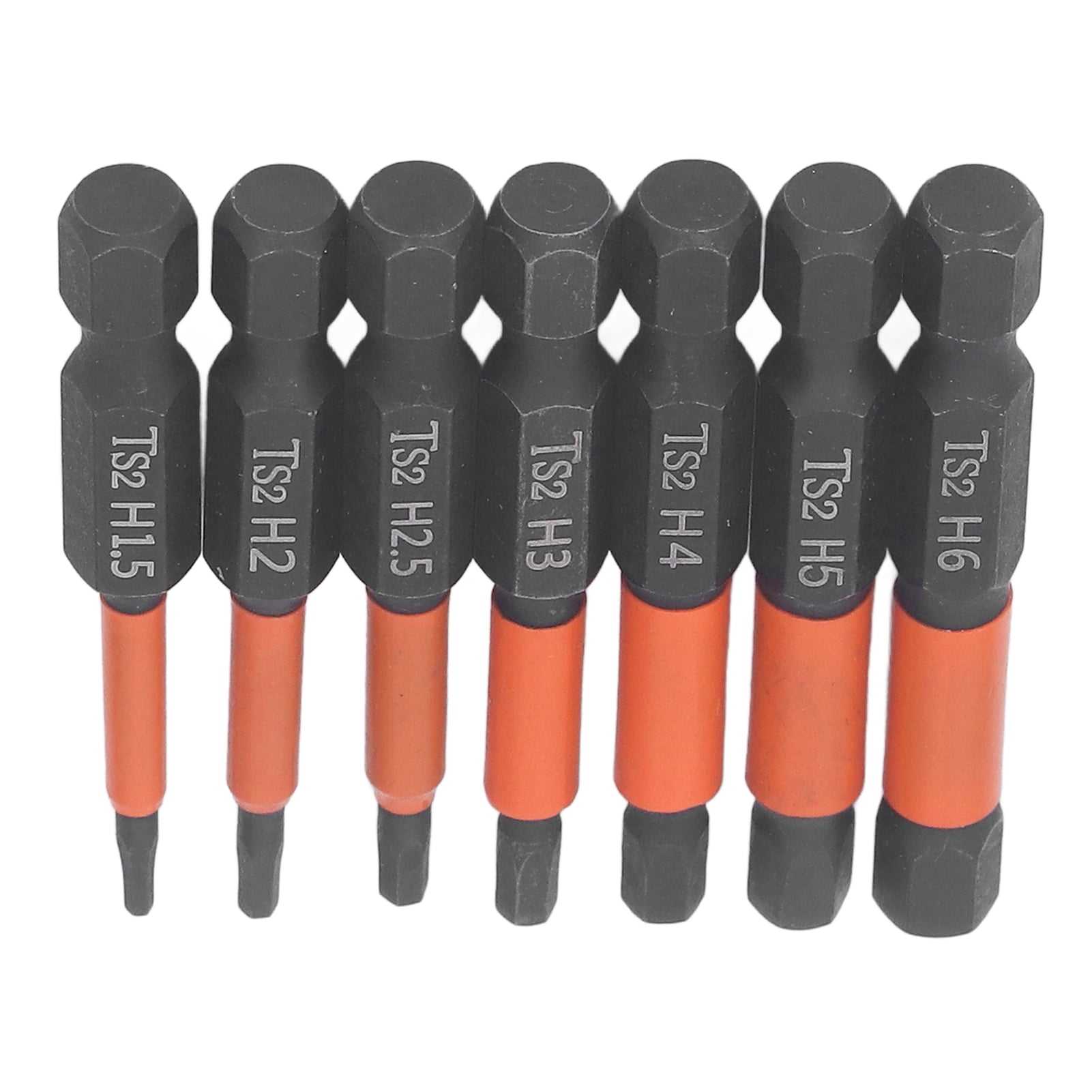 7pc Magnetic Screwdriver Bit Set, Impact Rated, Alloy Steel, Hex Shank ...