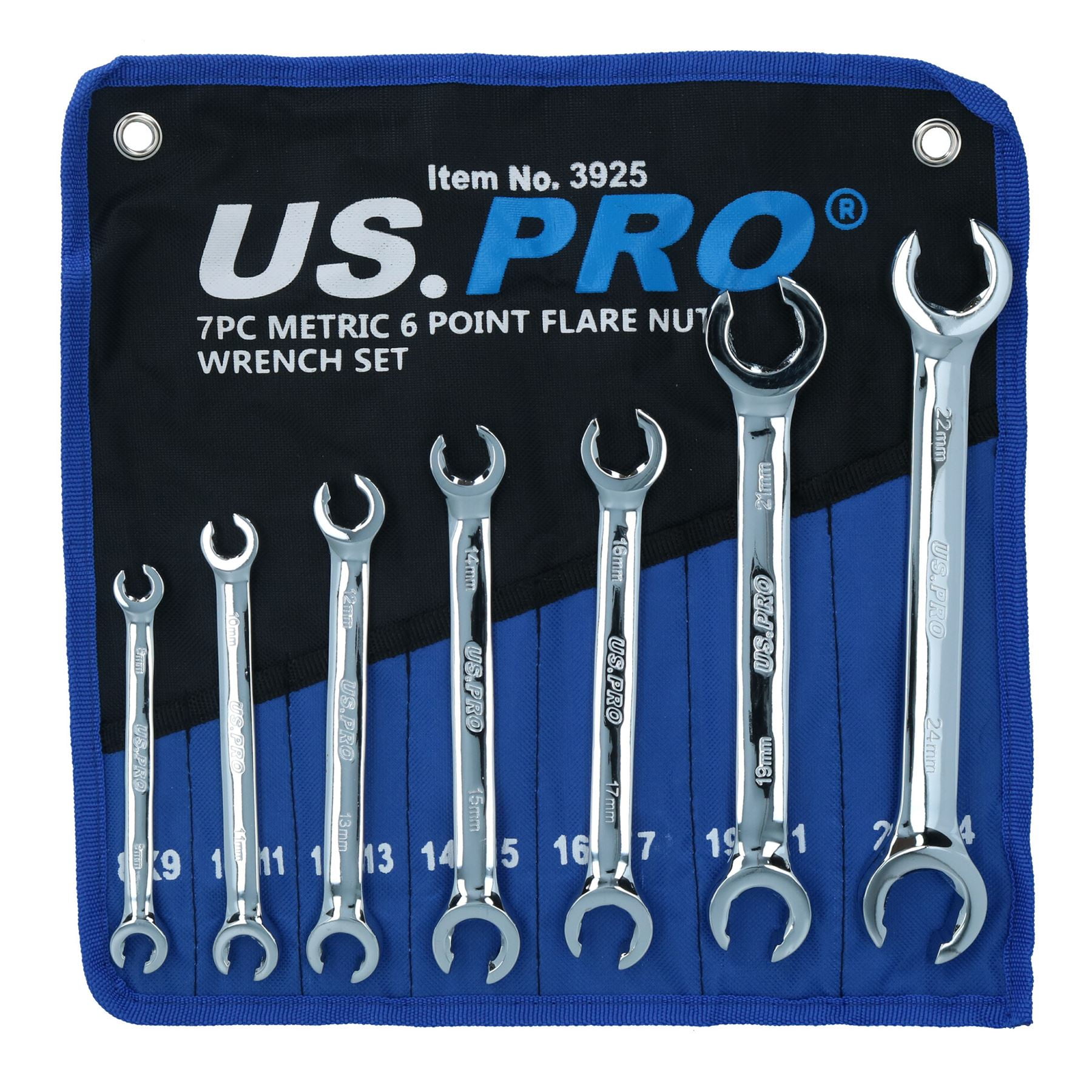 7pc Metric MM Flare Nut Brake Pipe Gas Fuel Spanner Wrench Set 8mm ...