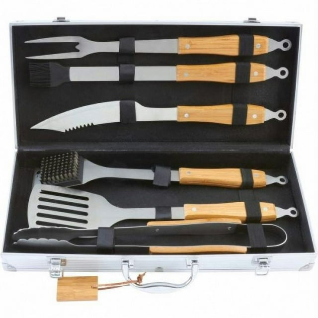 7pc Stainless Steel Barbeque Tool Set - Walmart.com