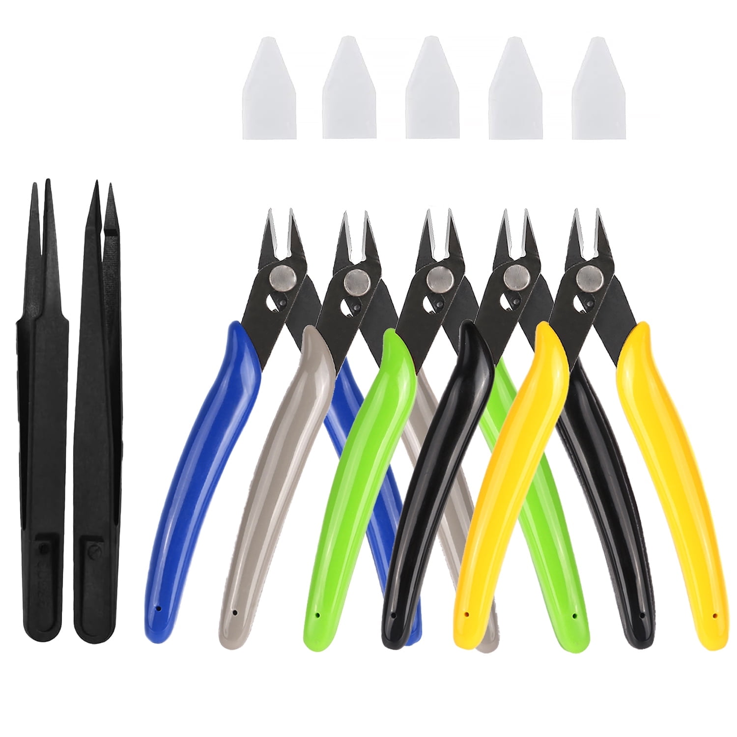 7pcs 5 Inch Micro Wire Cutters Flush Cutter Pliers Small Diagonal ...