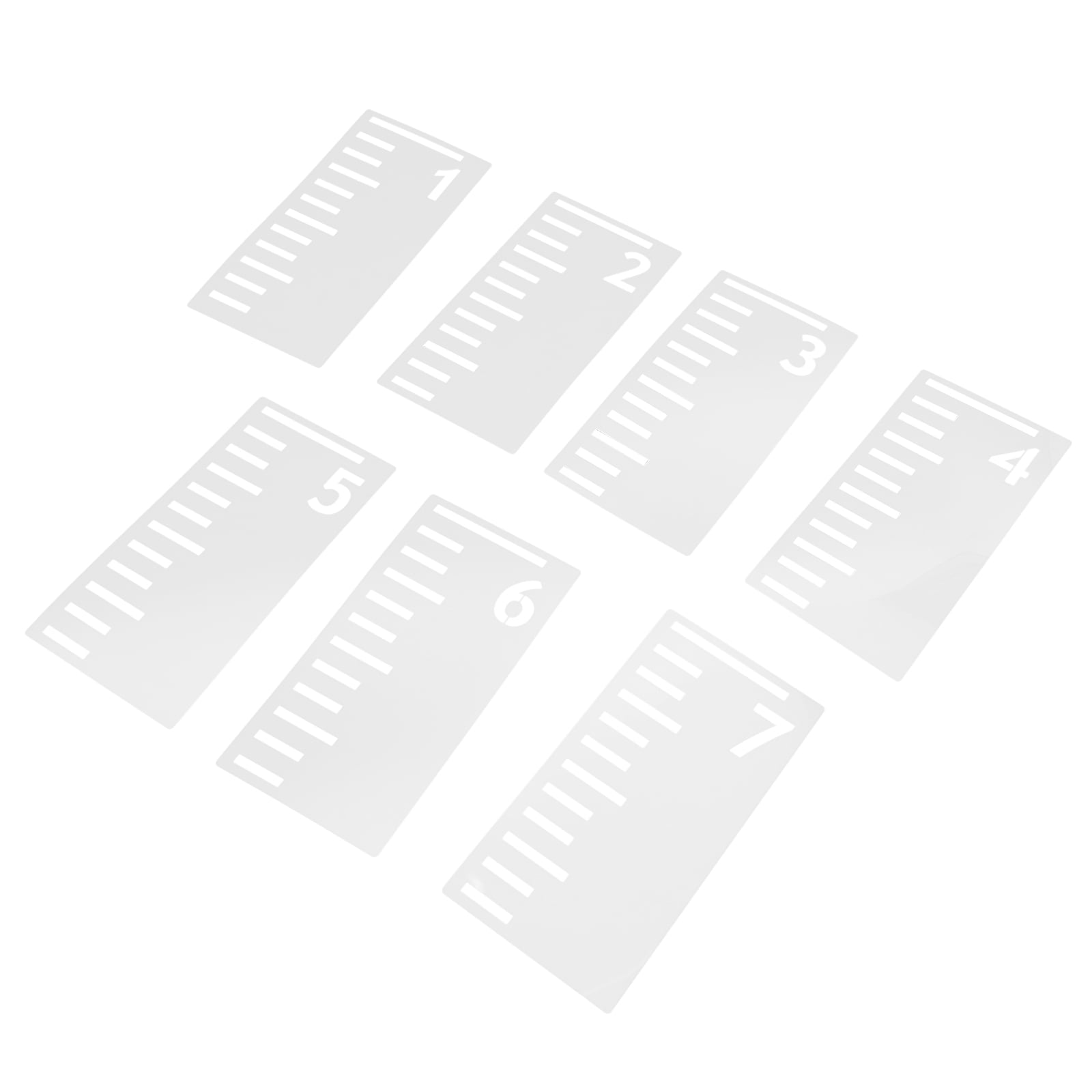 GOOHOCHY 7pcs Kids Height Measuring Ruler Template 7 Feet Growth Chart ...