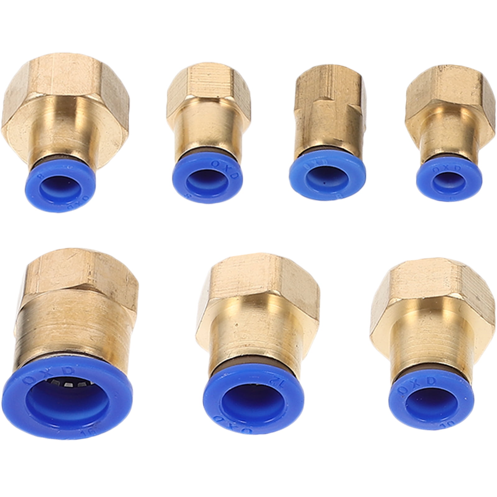 7pcs Air and Water Hose and Tube Connector Pipe Fittings Angle Adapter ...
