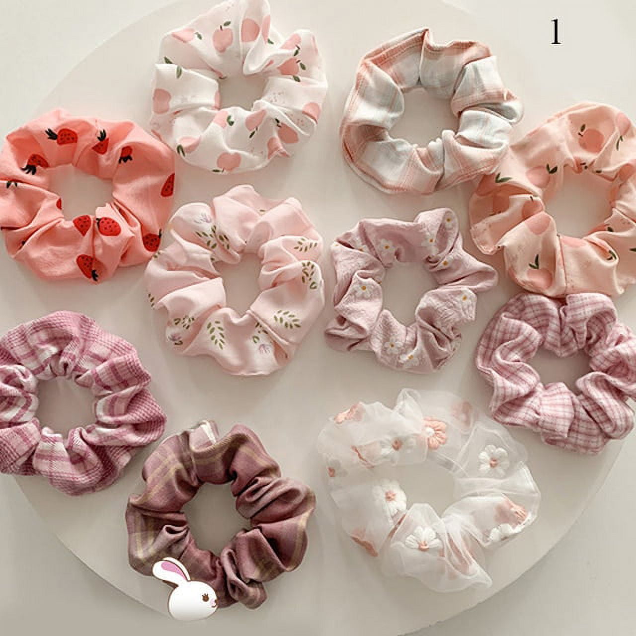 7pcs Autumn And Winter Plush Large Intestine Hair Tie Set Furry ...