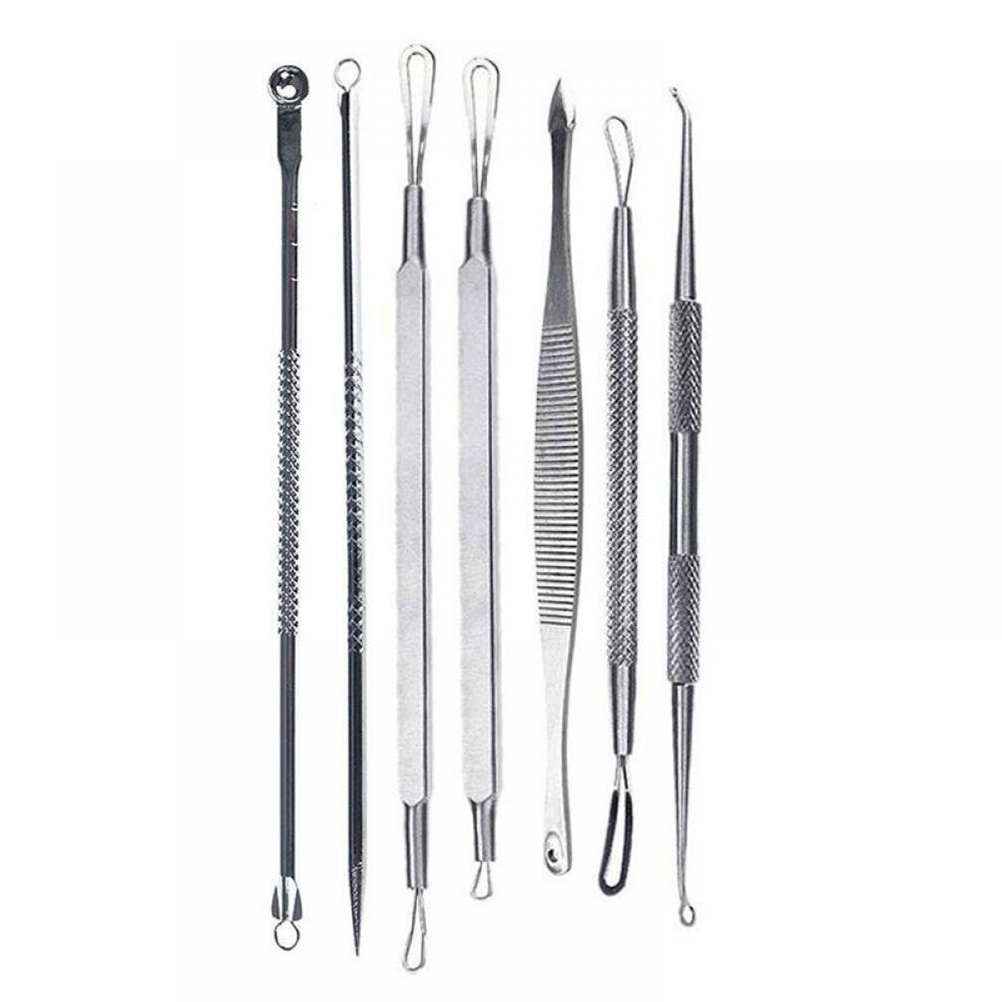 7pcs Blackhead Comedone Pimple Blemish Extractor Remover Tool Kit ...