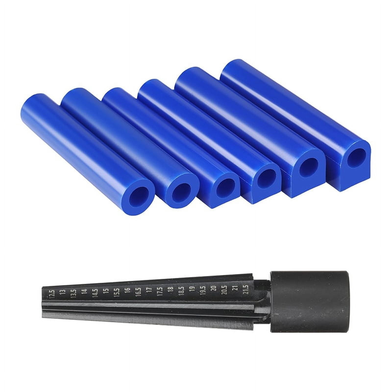 7pcs Blue Ring Wax Tube Jewelry Carving Wax Mold Hole Round Mold Wax ...