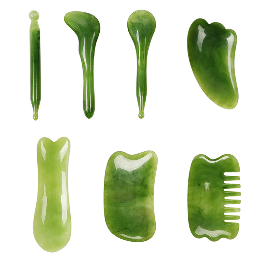 7pcs Body Massage Scraper Resin Skin Scraping Massager Portable Muscle ...