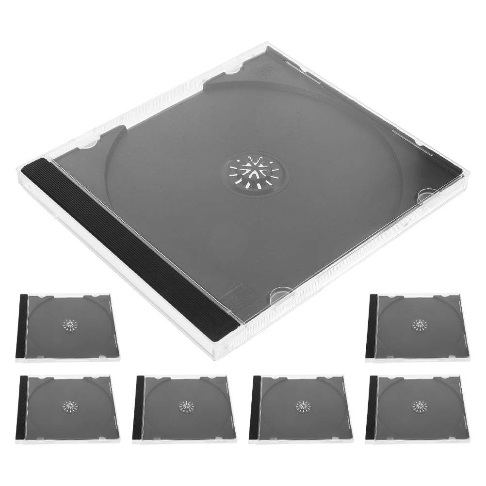 7pcs Clear Portable CD DVD Storage Cases Display Boxes Containers ...