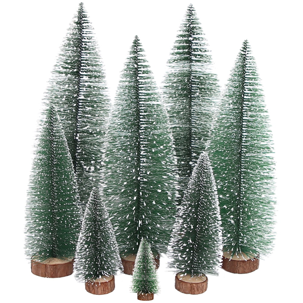 7pcs Decorative Xmas Trees Landscaping Small Fake Plants Home Scene ...