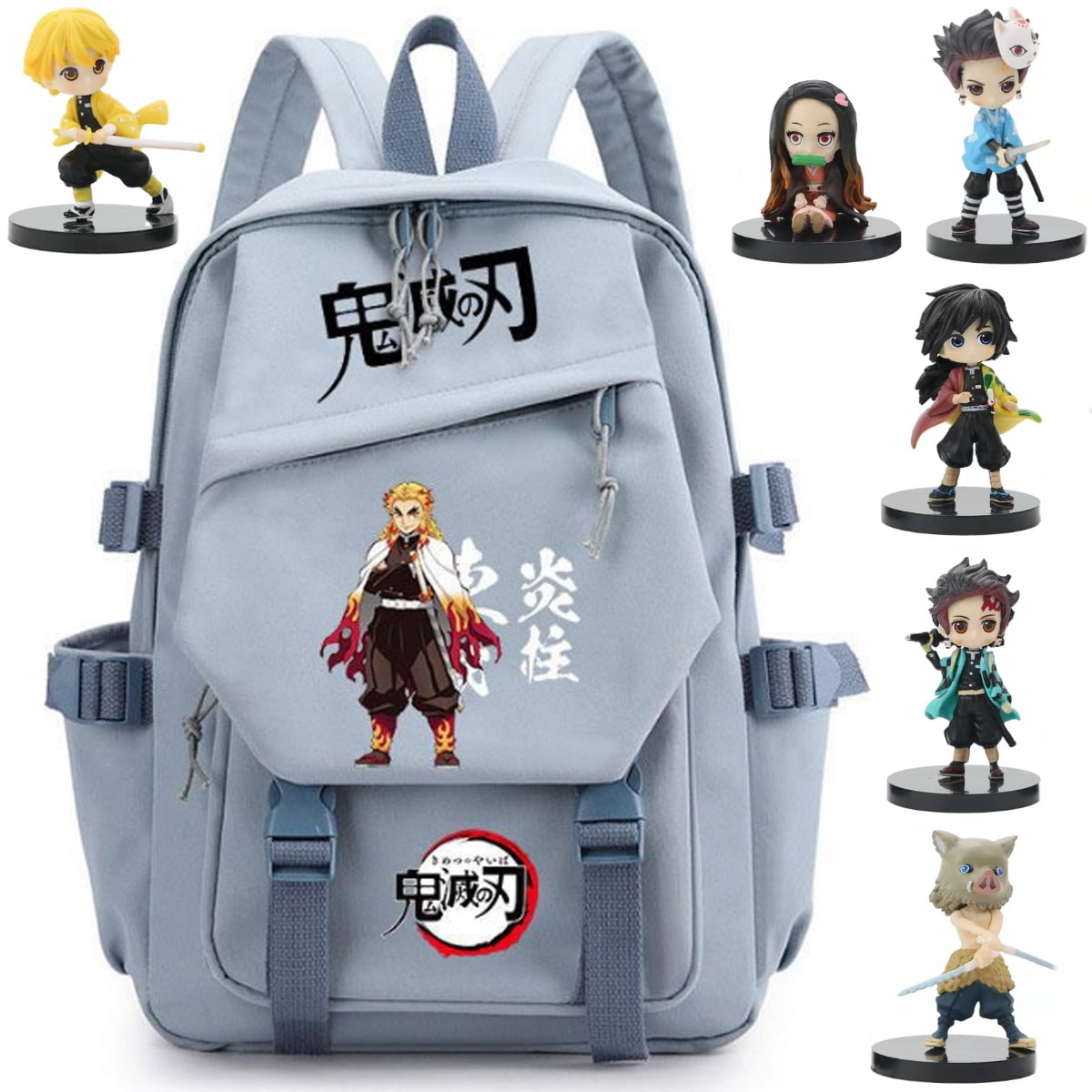 7pcs Demon Slayer Agatsuma Zenitsu School Backpack kits - Walmart.com
