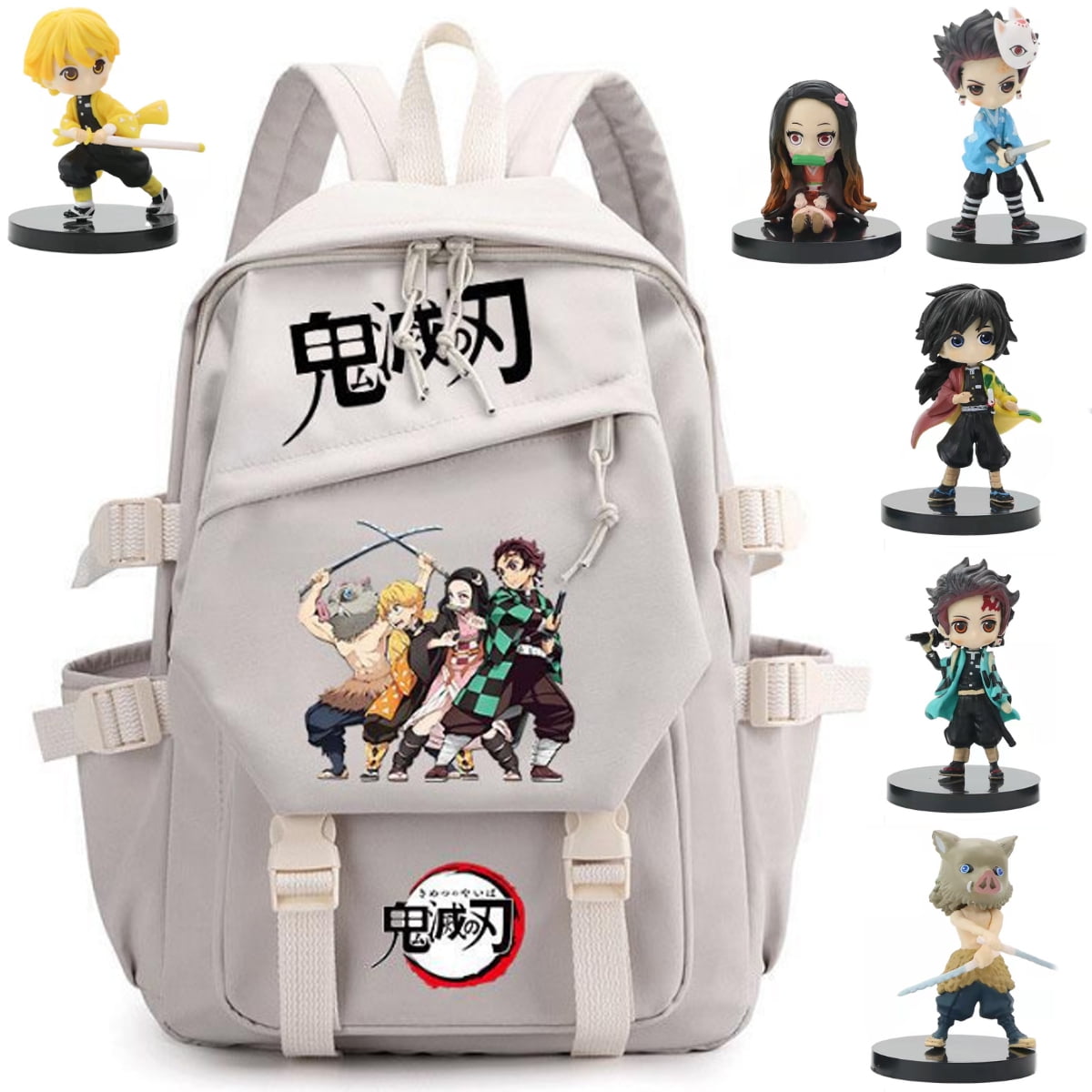 7pcs Demon Slayer Agatsuma Zenitsu School Backpack kits - Walmart.com