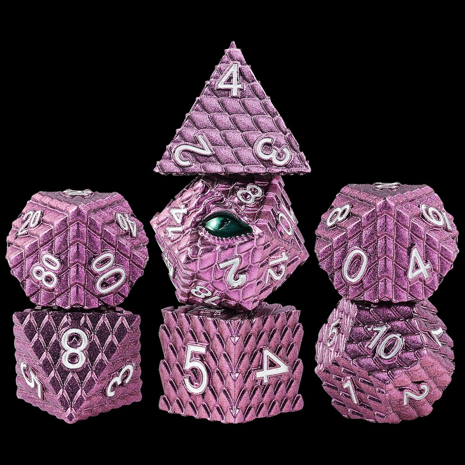 7pcs Dragon Scale Dice Set,Dragon Eye DND Metal Dice with Gift Metal ...