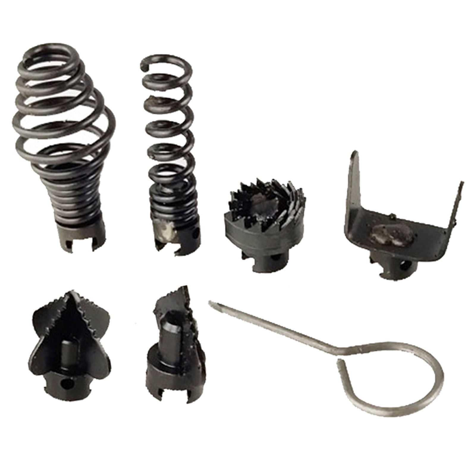 7pcs Drain Cleaner Combination Cutter Head Set, 16mm Manganese Steel ...