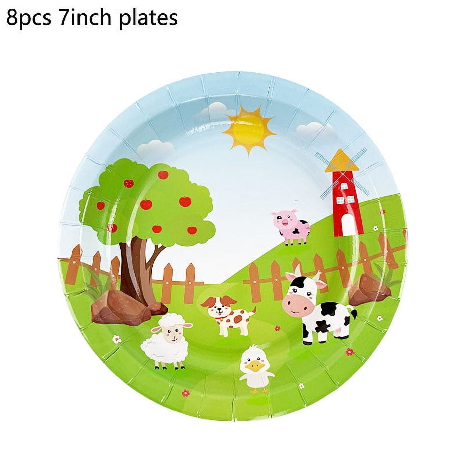 7pcs Farm Animal Balloons Birthday Decorations Includes Cow Donkey ...