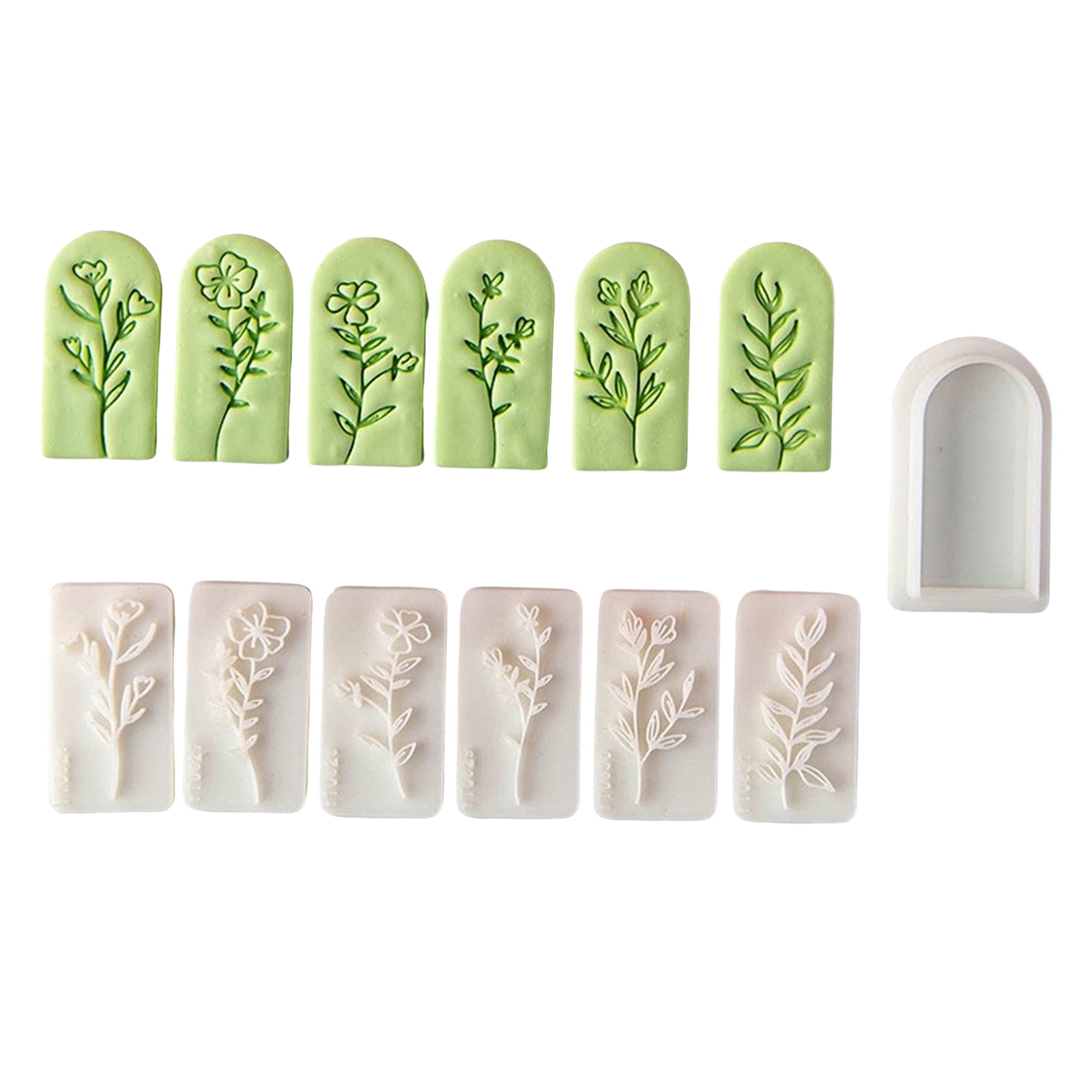 7pcs Floral Shape Molds for Crafting Unique Soft Clay Earrings ...
