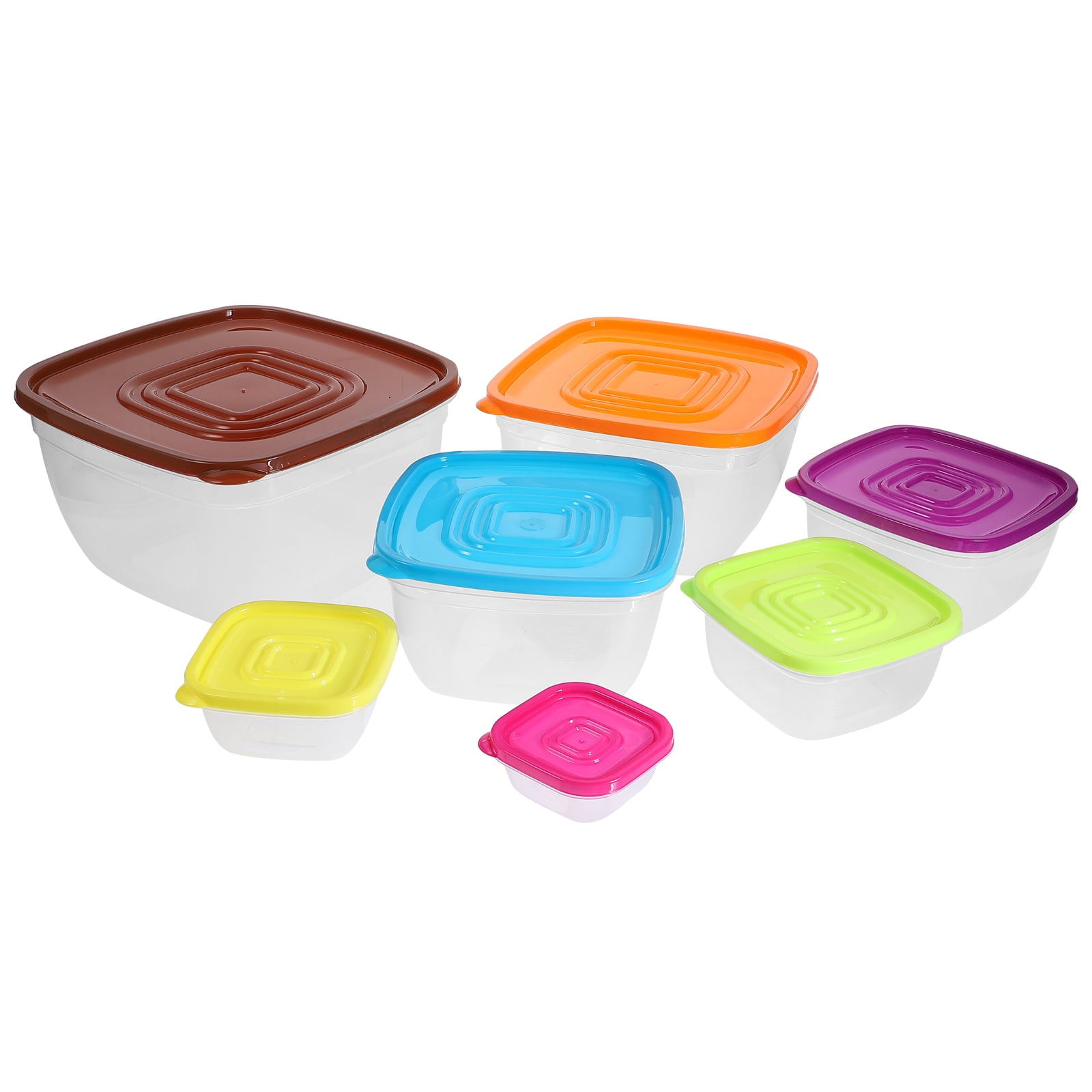 7pcs Food Storage Boxes Stackable Food Containers Freezer Organizer ...