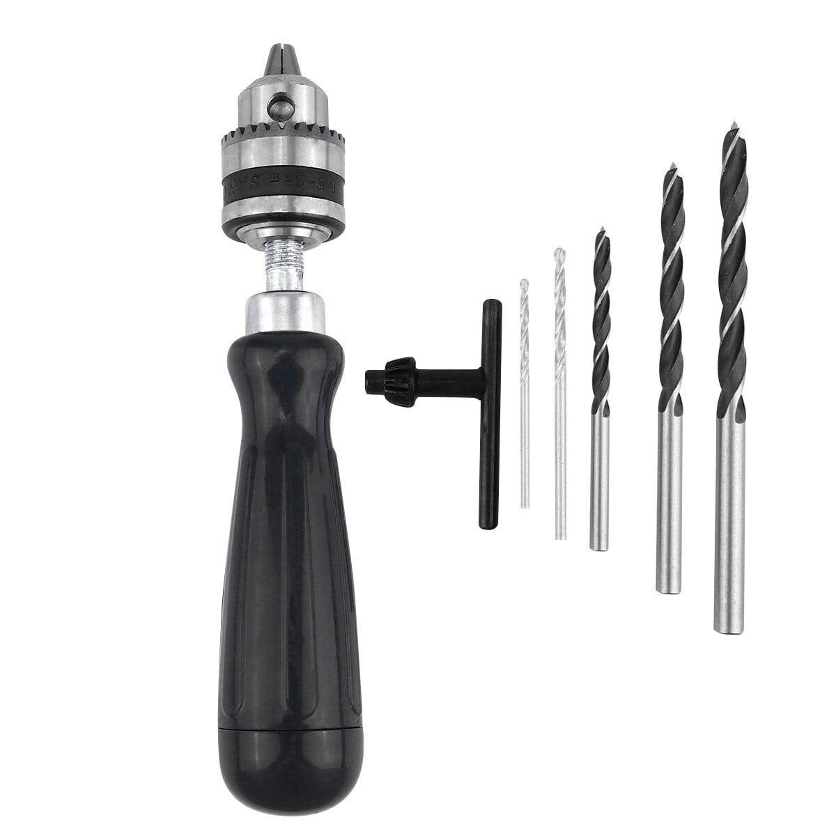 7pcs Hand Drill Bits Set Manual Tool Pin Vises with Chuck Key Drill ...