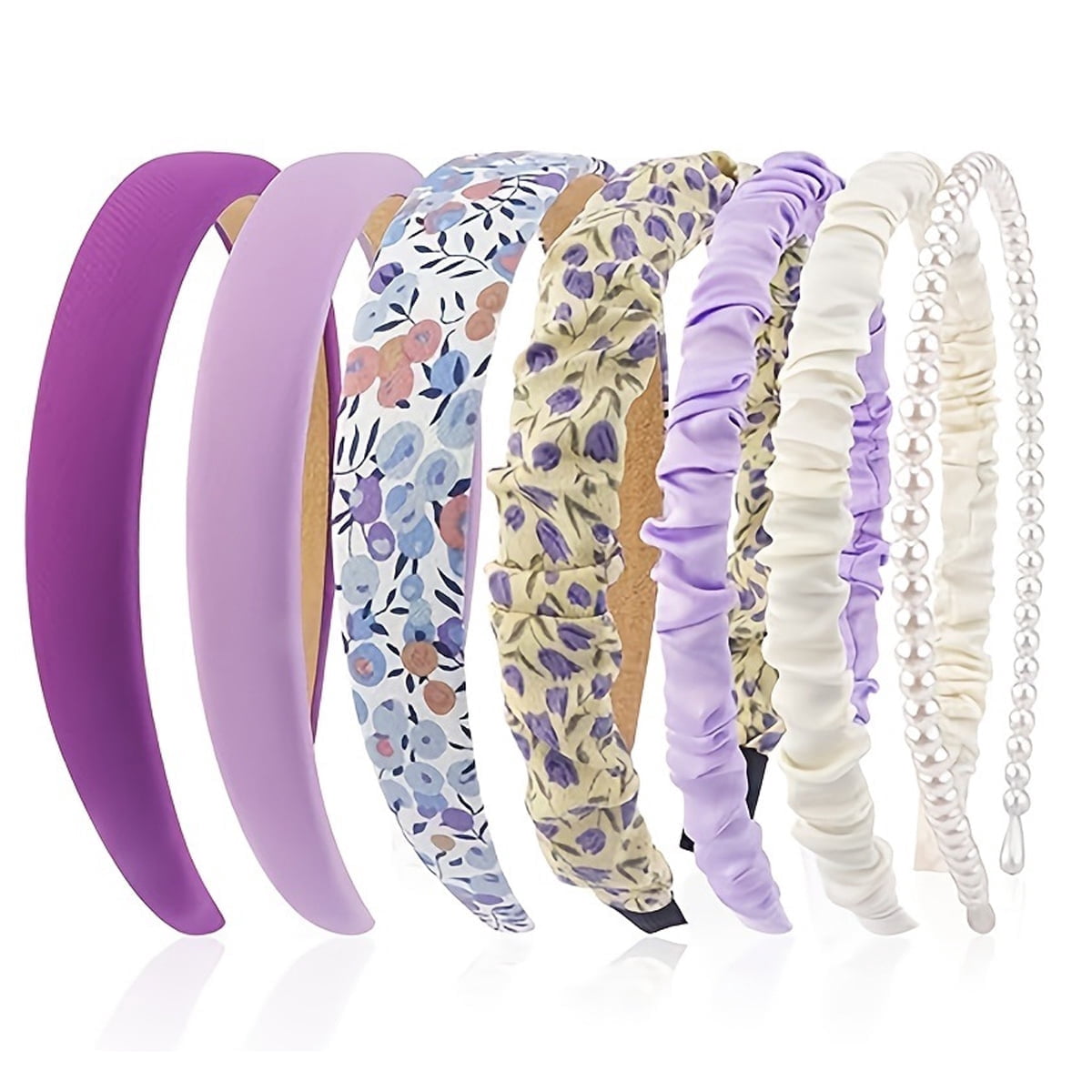 7pcs Headbands for Women, Non Slip Wide Floral Padded Headband Cute ...