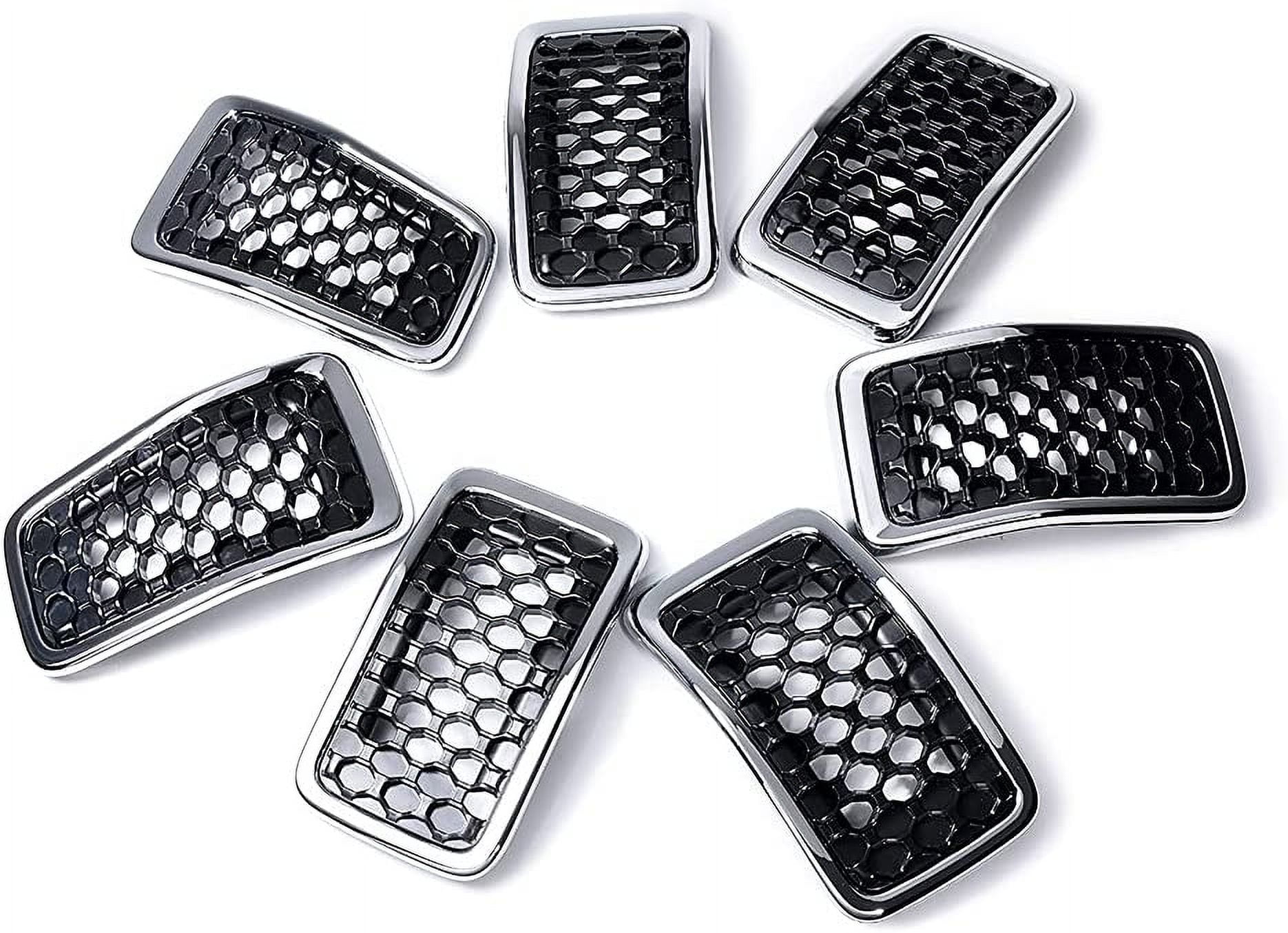 7pcs Honeycomb Mesh Front Insert Grill Grille Rings Trim Cover ...