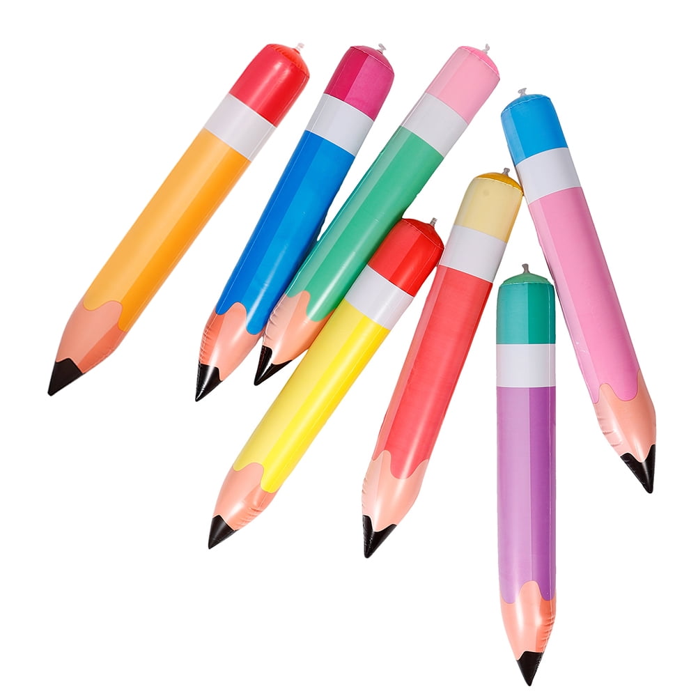 7pcs Jumbo Pvc Inflatable Pencils Inflatable Balloon Pencil Toys Jumbo ...