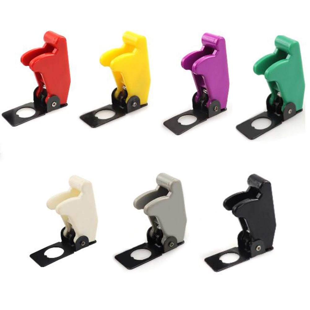 7pcs LED Toggle Switch Cover 12V Car Dashboard with Missile Flick Cover ...