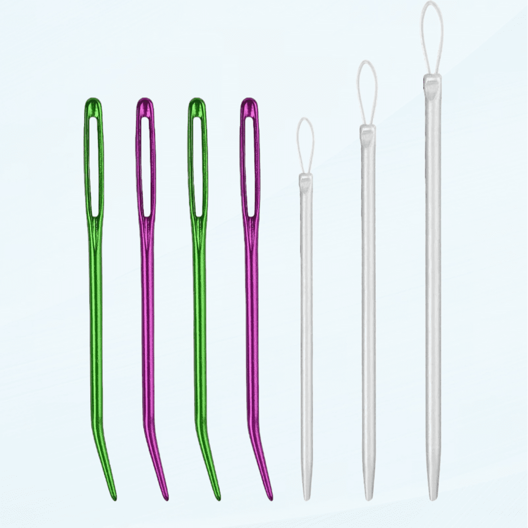 7pcs Large Eye Sewing Needles, Large Eye Blunt Needles Stainless Steel ...