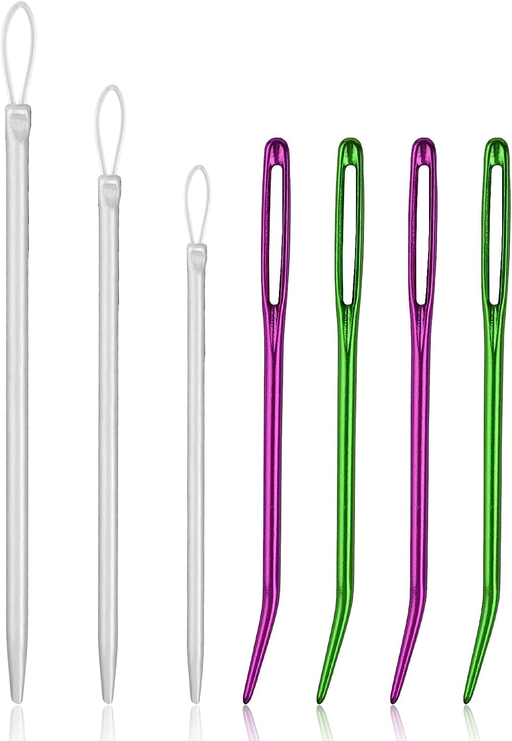 7pcs Large Eye Sewing Needles, Stainless Steel Yarn Darning Needle Set for Crochet Projects ...