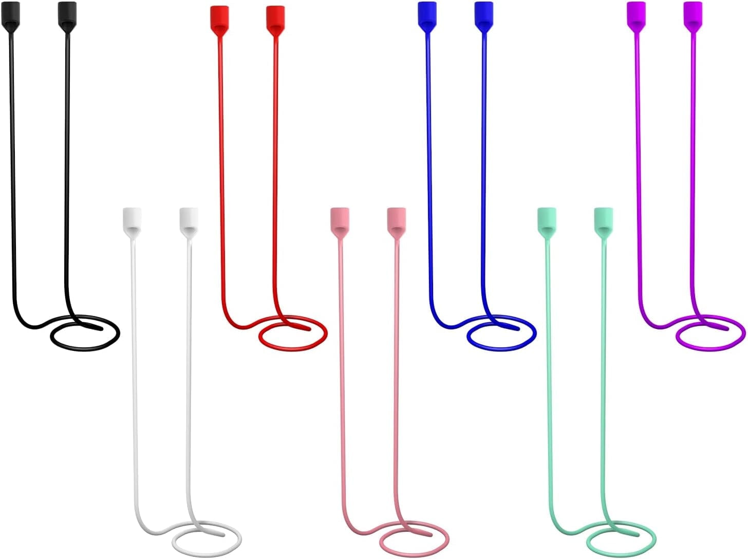 7pcs Magnetic Anti-Lost Straps, Sport Earbud Lanyard Strap Soft ...