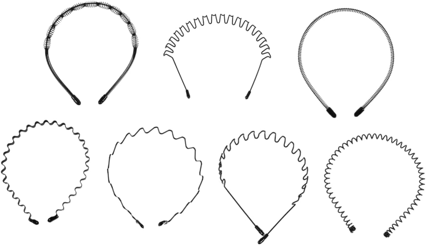 7pcs Men's Headband Hair Bands for Women's Hair Mens Headbands Elastic ...