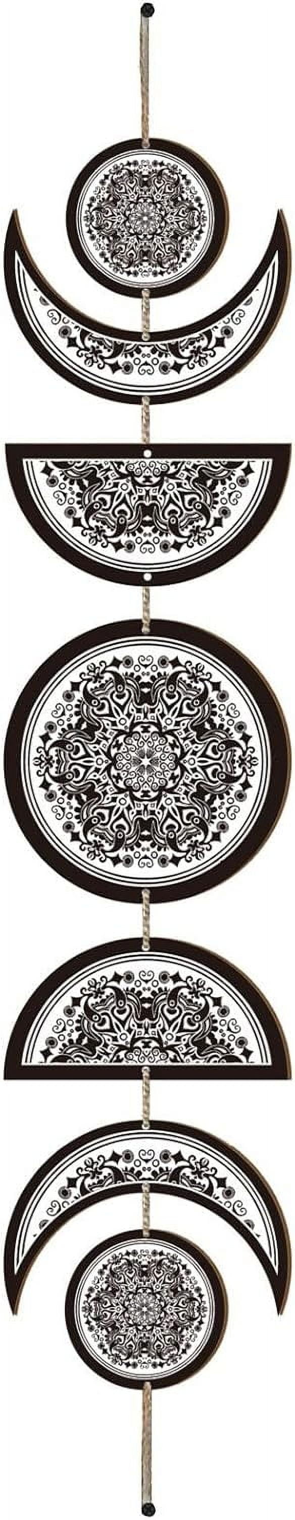 7pcs Moon Phase Wall Hanging Boho Decor Wooden Wall Art Witchy Decor ...