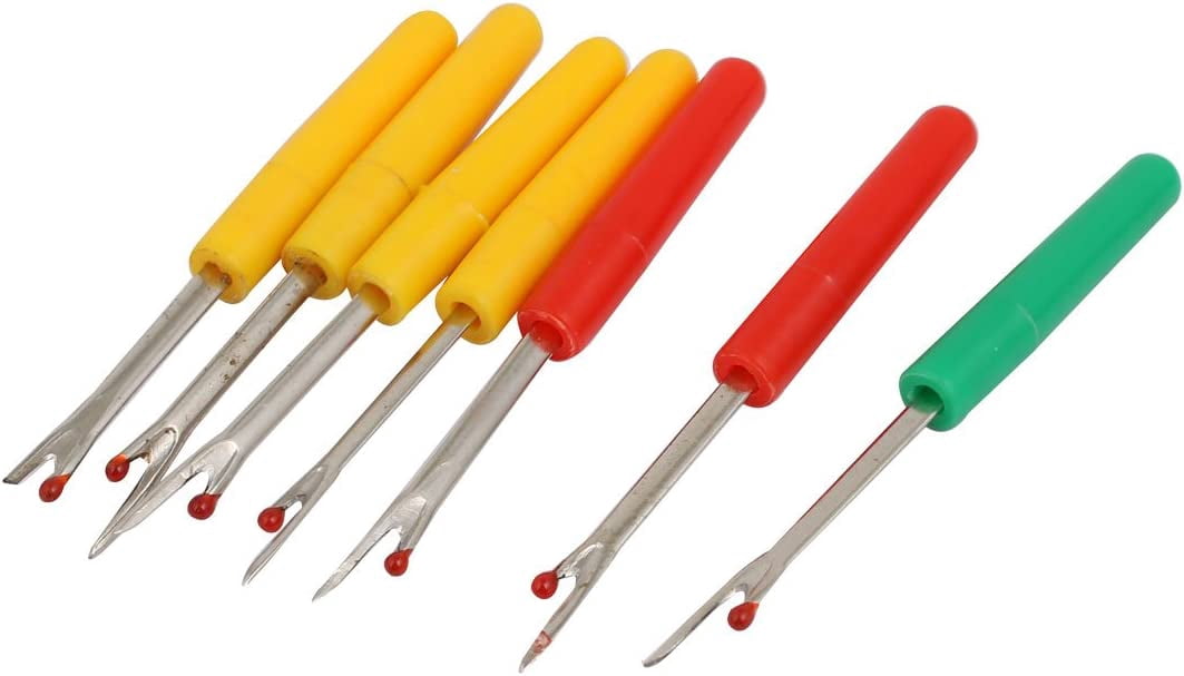 7pcs Plastic Hand Operated Tools Handle Metal Seam Ripper Sewing ...