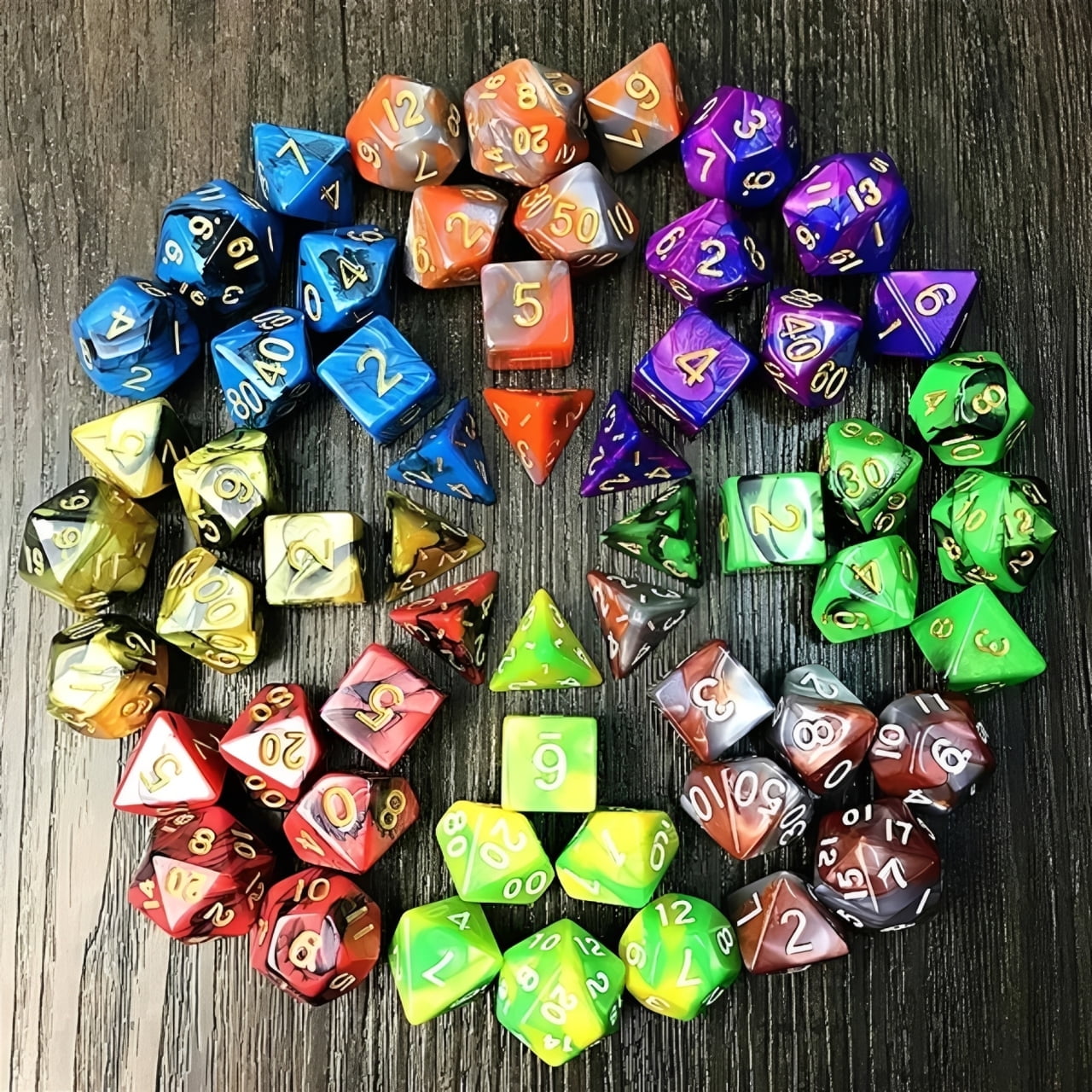 7pcs Polyhedral DND Dice Set, for DND RPG Dungeon and Dragons Table ...