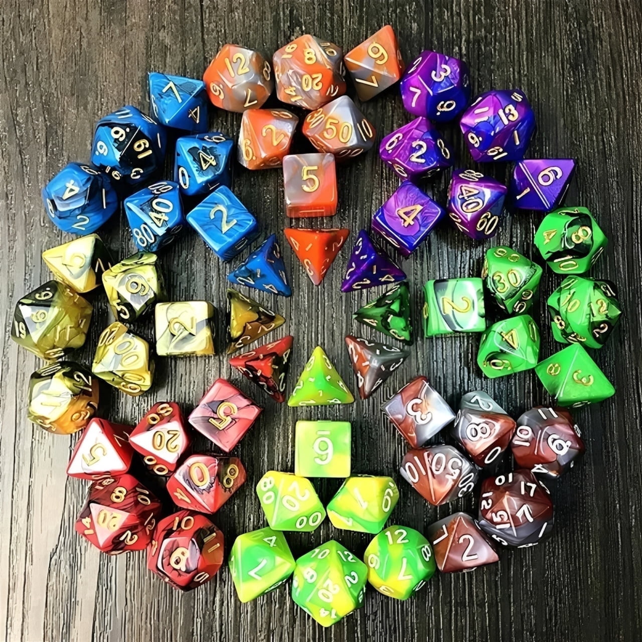 7pcs Polyhedral DND Dice Set, for DND RPG Dungeon and Dragons Table ...