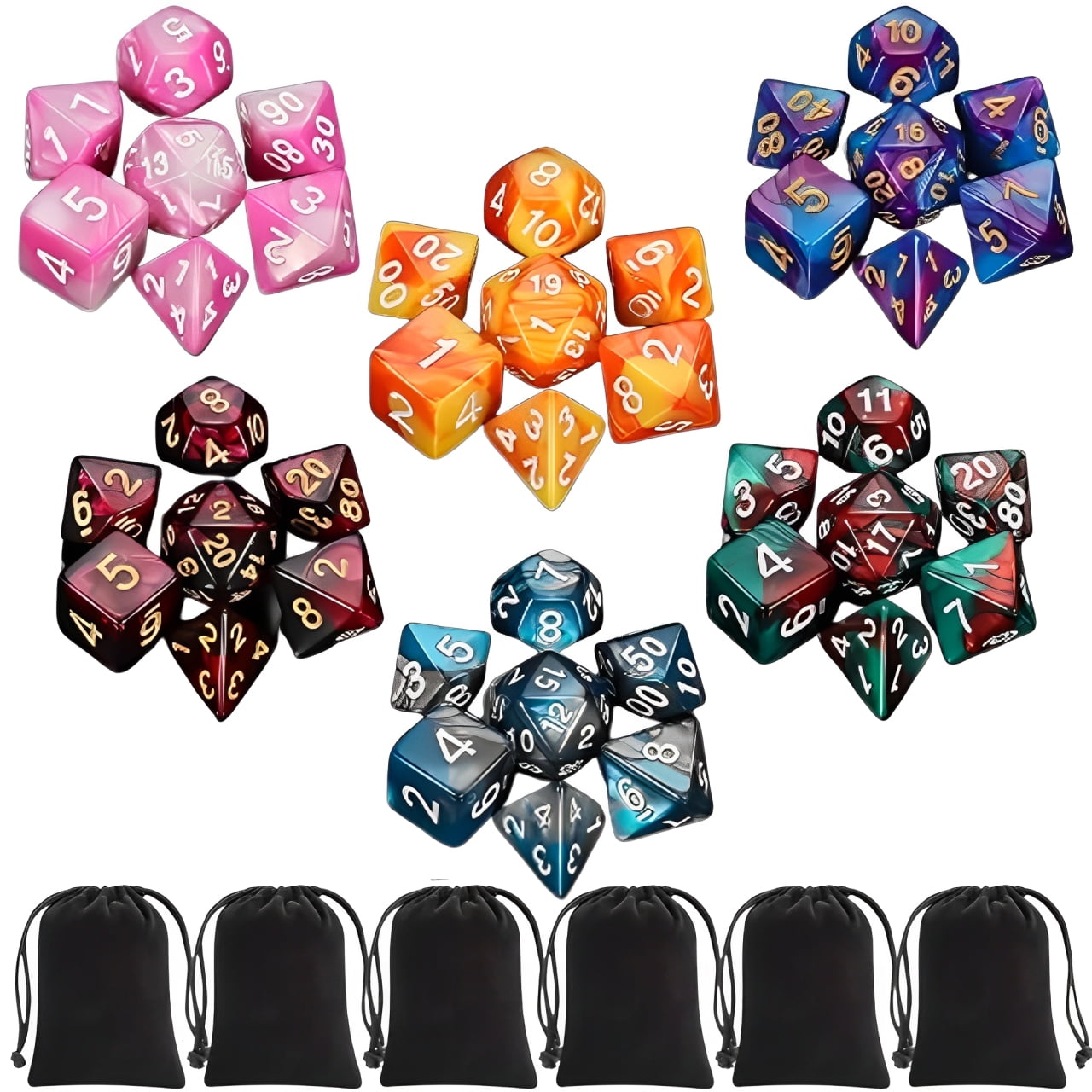 7pcs Polyhedral DND Dice, for Dungeons and Dragons, RPG,Role Playing ...
