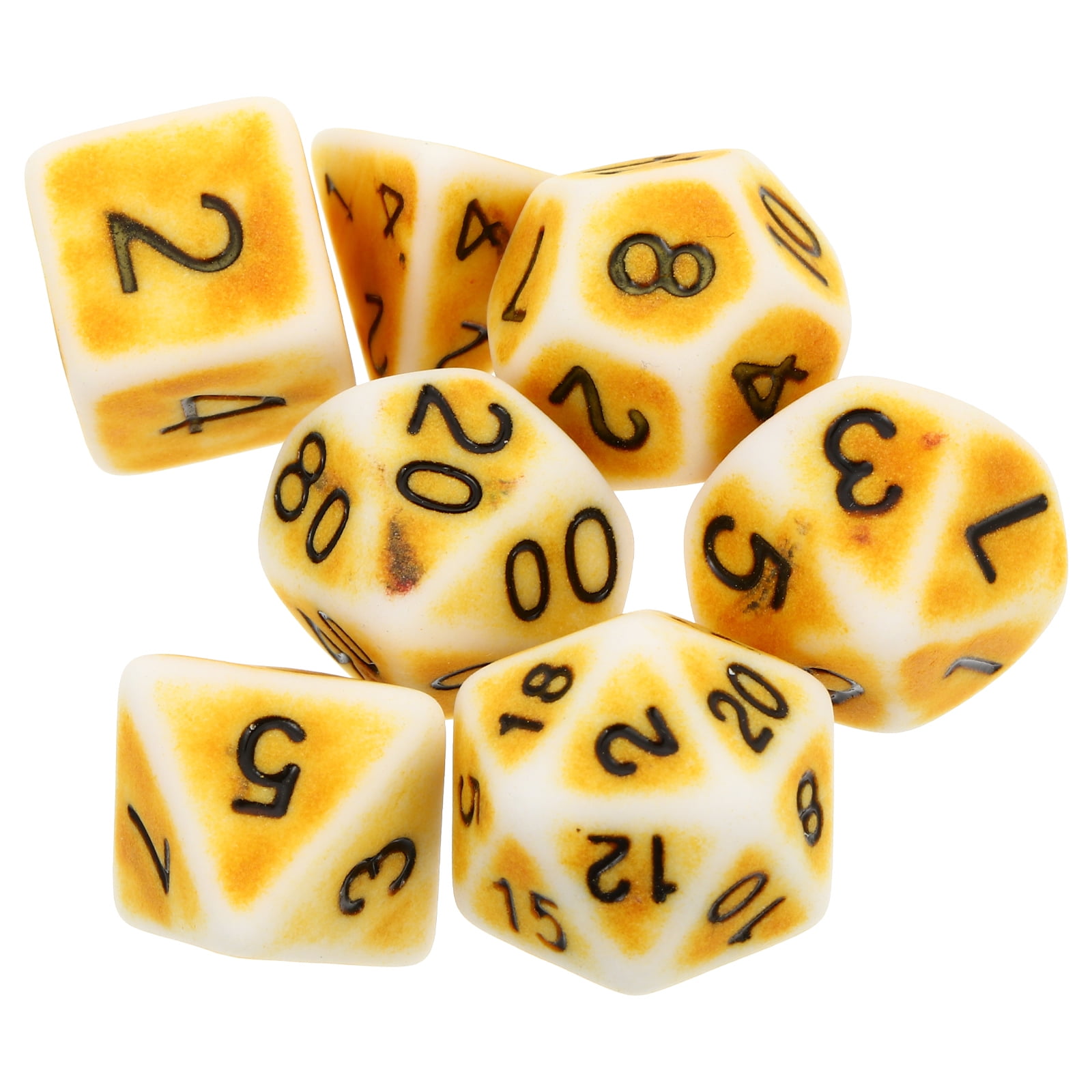 7pcs Polyhedral Dices Multi Sided Dices with Numbers for Boys Roleplay ...