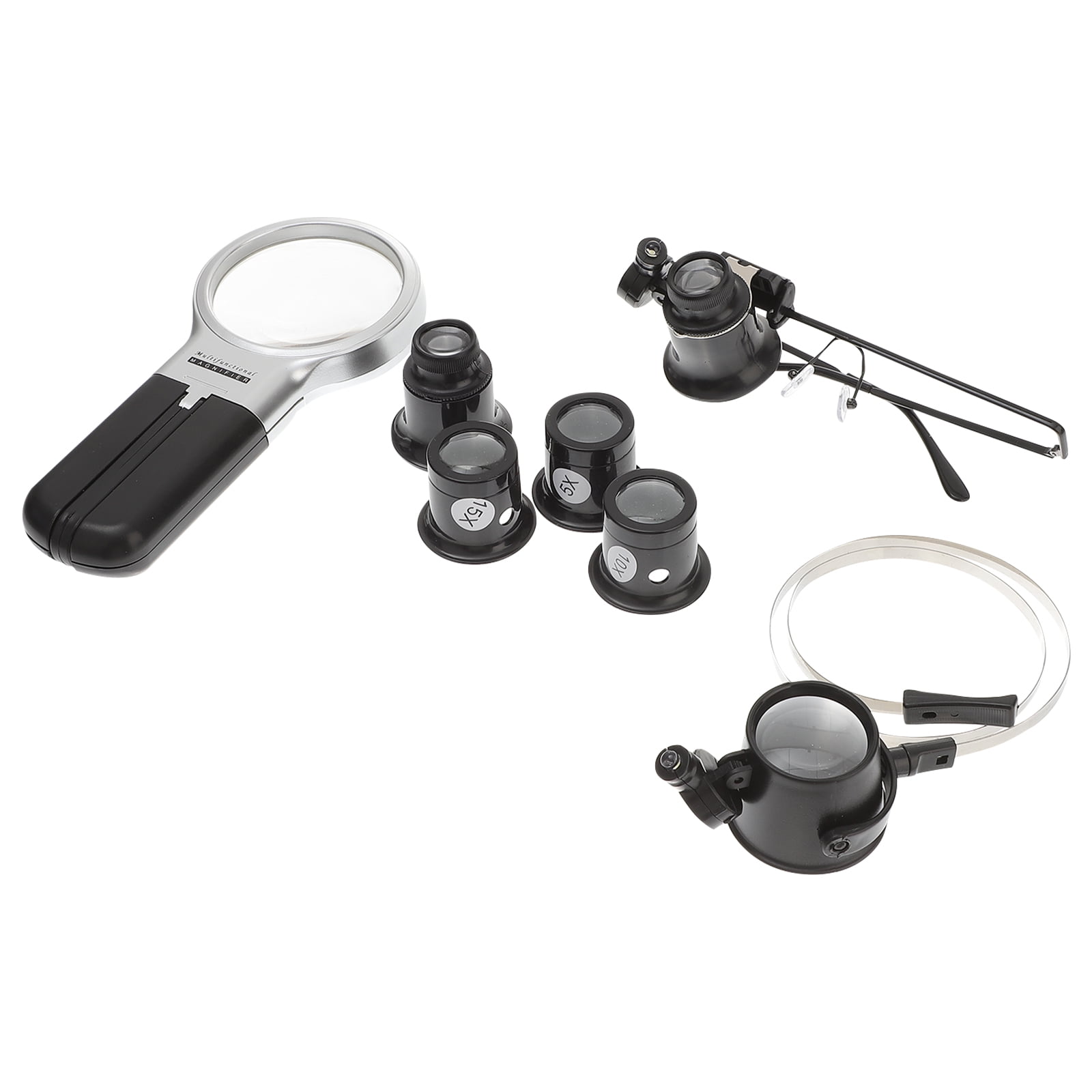 7pcs Portable Magnifying Glass Mini Watch Repair Microscope Jewelery ...